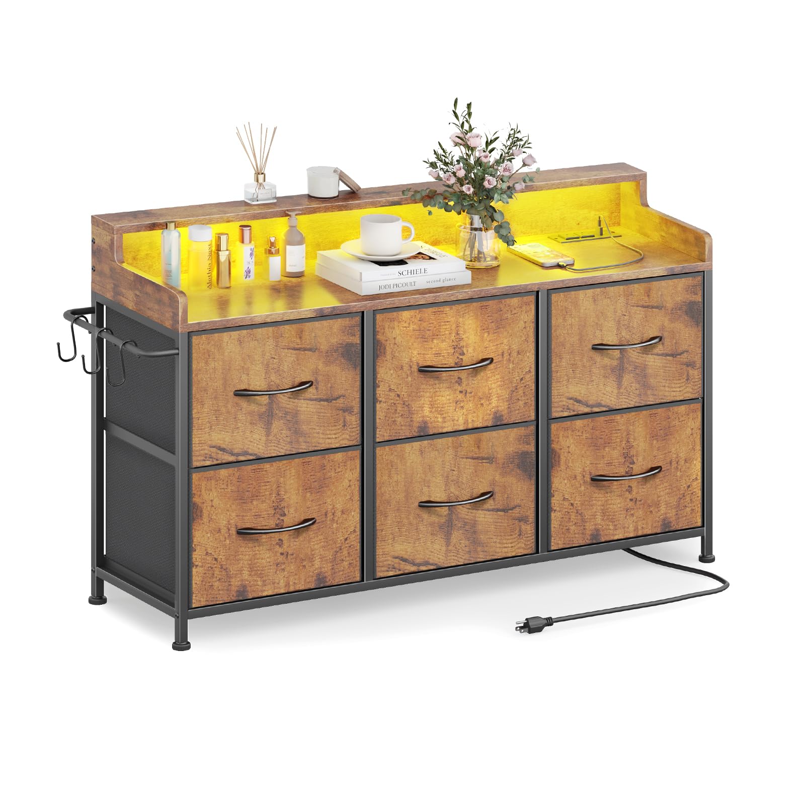 Dresser for Bedroom with 6 Drawers – HOMEKOKO