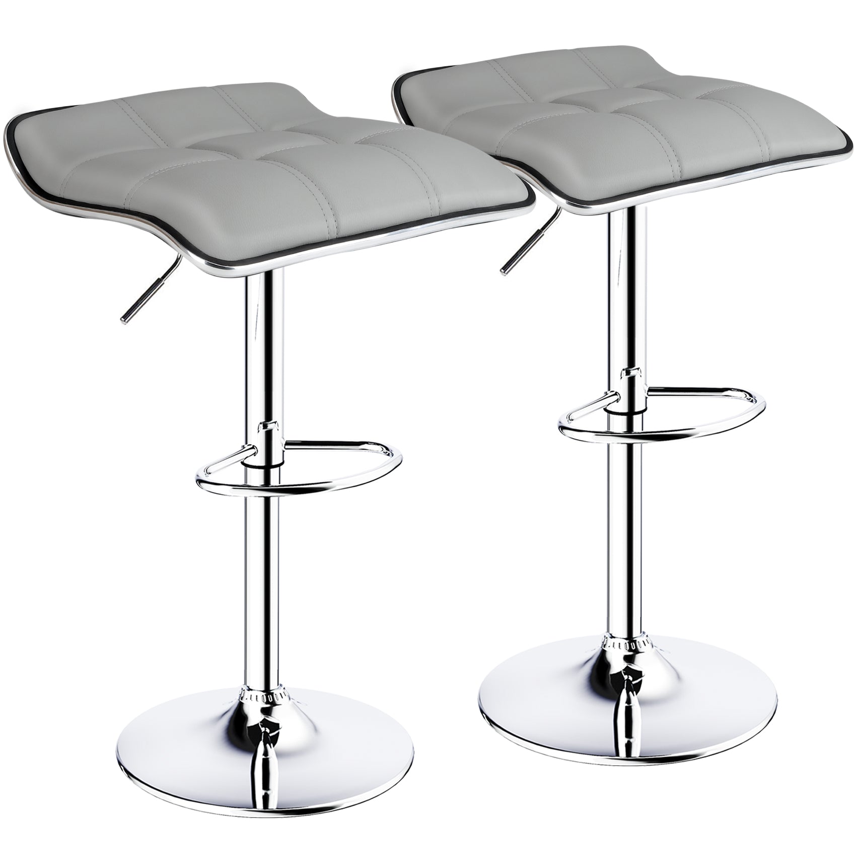 Adjustable Swivel Modern Design Backless Bar Stools Set of 2 – HOMEKOKO
